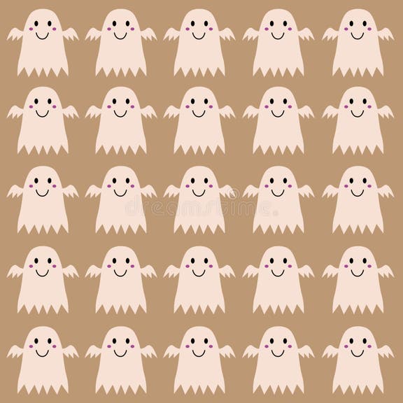 FUNNY HALLOWEEN GHOSTS DESIGN PATTERN TEXTURE Stock Vector ...