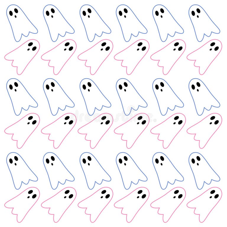Funny Halloween Ghosts Pattern Texture Background Stock Vector ...