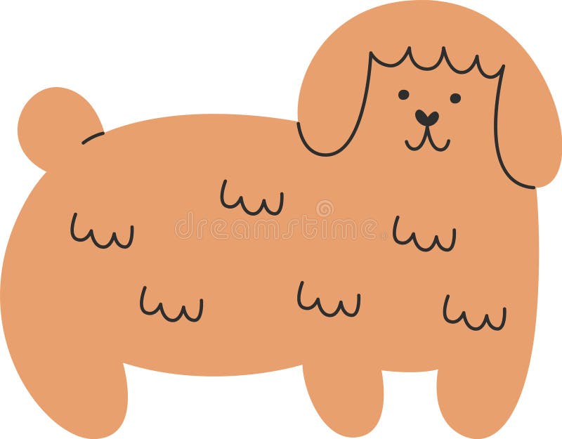 Funny Hand Drawn Dog stock illustration. Illustration of isolated ...