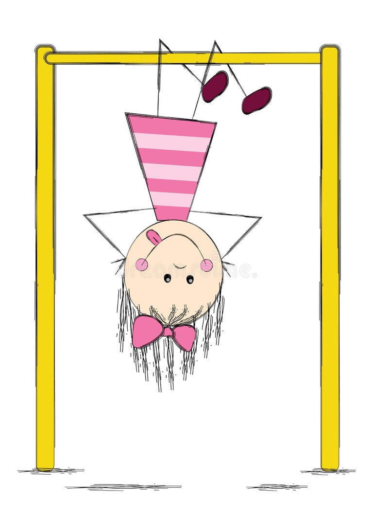 Girl Hanging Upside Down Stock Illustrations 93 Girl Hanging Upside