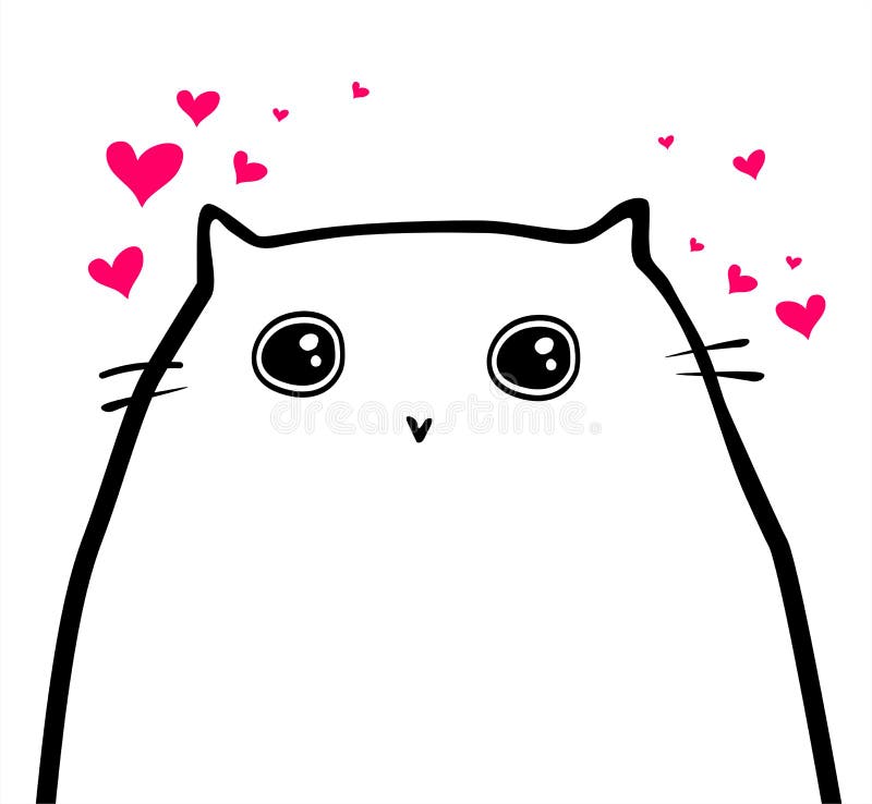 Funny happy cat stock vector. Illustration of comic, doodle - 86306877