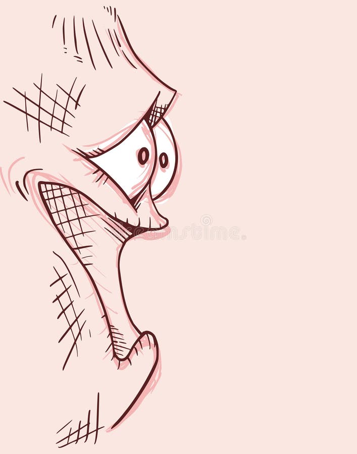 Funny happy face draw stock vector. Illustration of monster - 298422324