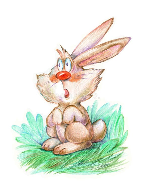 Funny hare stock illustration. Illustration of cowardly - 11937435