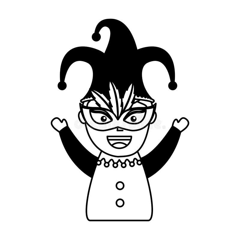 Funny Harlequin Avatar Character Stock Vector - Illustration of person ...