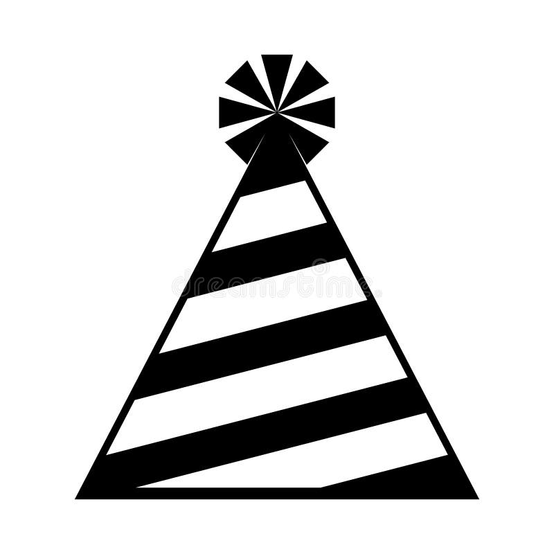 Funny Hat Party Isolated Icon Stock Illustration - Illustration of ...