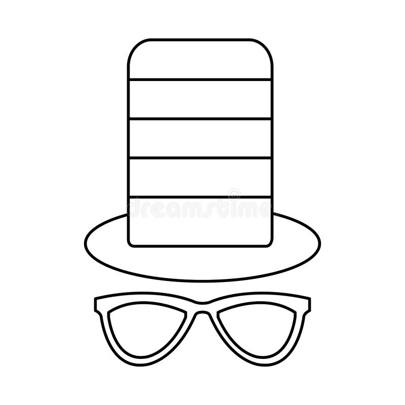 Funny Hat Party Isolated Icon Stock Vector - Illustration of happy ...