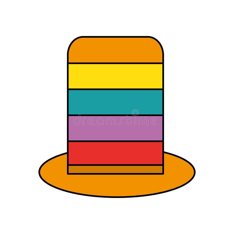 Funny Hat Party Isolated Icon Stock Vector - Illustration of carnival ...