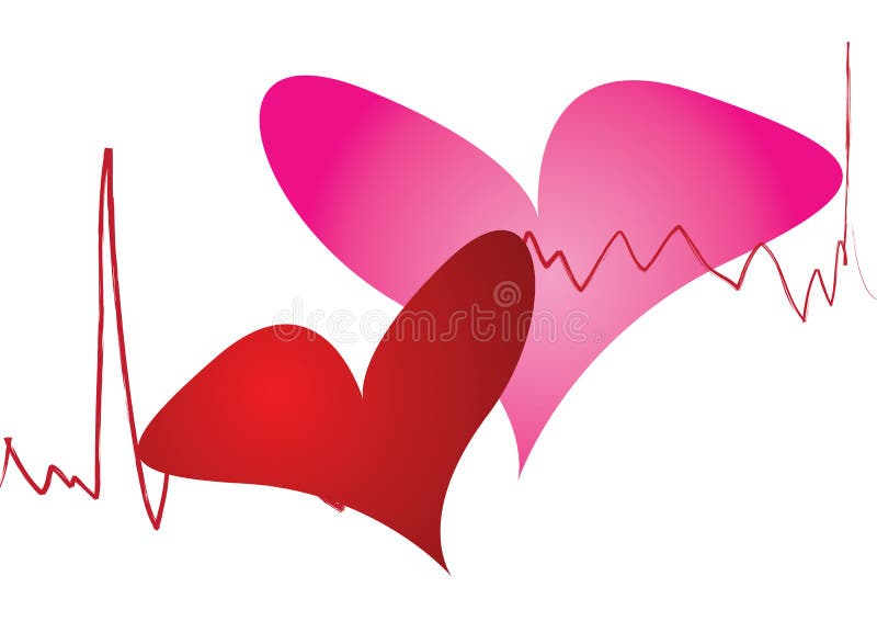 Funny heart beat stock vector. Illustration of abstract - 7370421