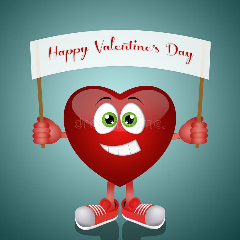 Funny heart with message stock illustration. Illustration of fall ...