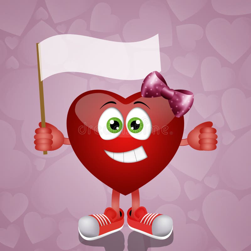 Funny Heart for Organ Donation Stock Illustration - Illustration of ...