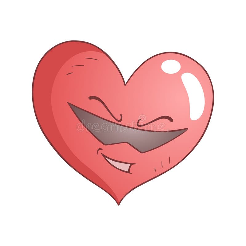 Funny Heart with Sunglasses Stock Vector - Illustration of isolated ...