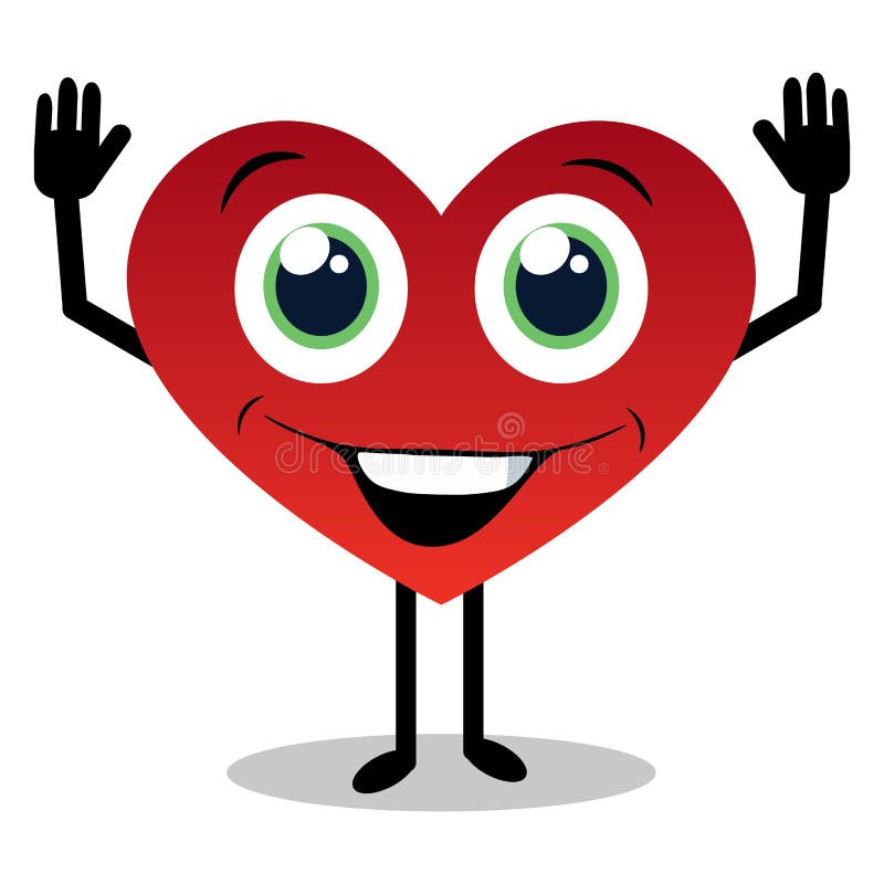 Funny heart stock vector. Illustration of unique, greeting - 90180792