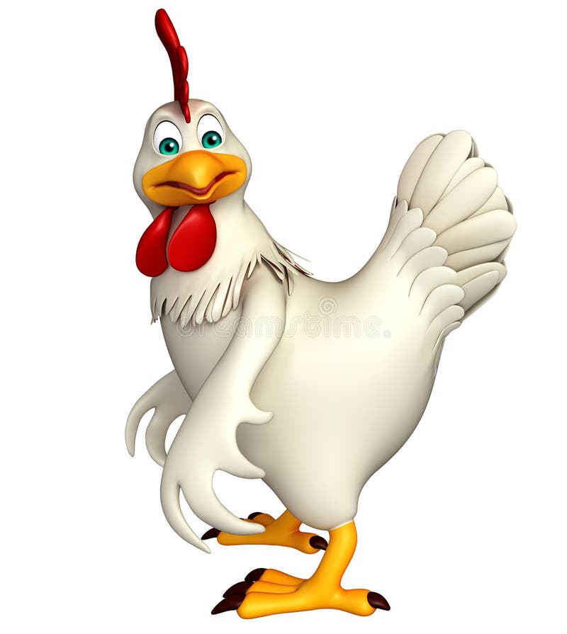 Funny Hen Cartoon Character Stock Illustration - Illustration of chicks ...