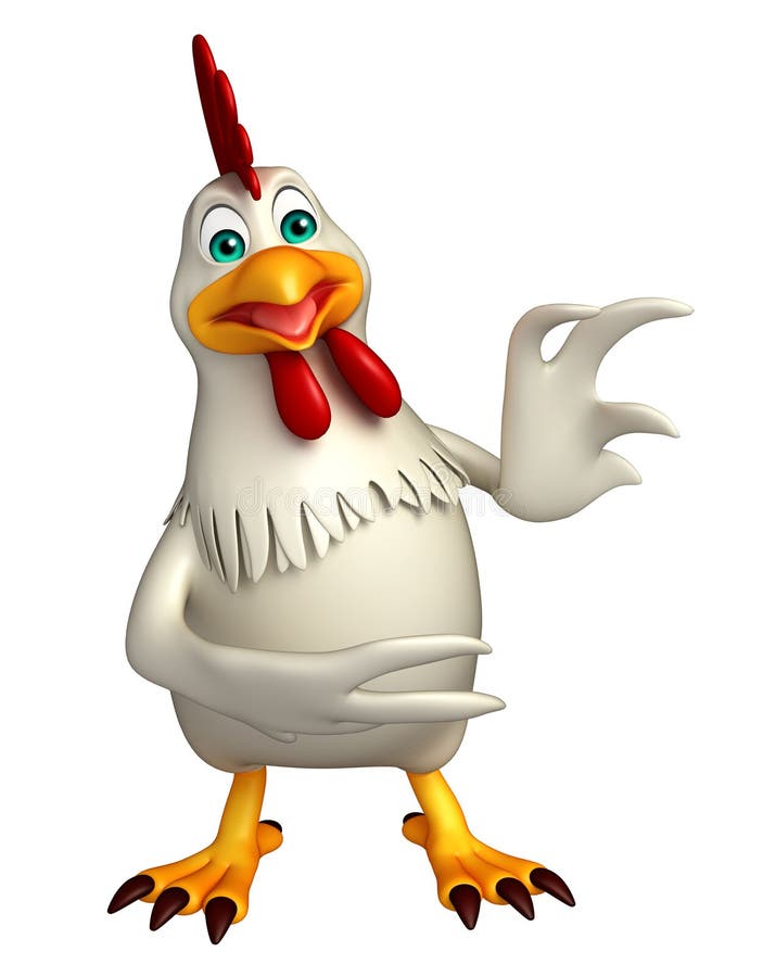Funny Hen Cartoon Character Stock Illustration - Illustration of farm ...