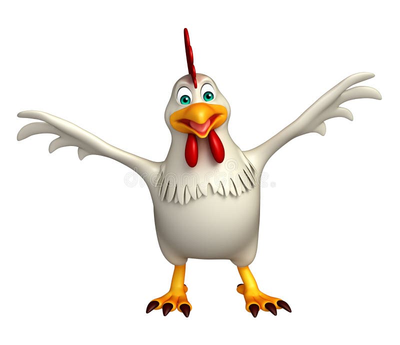 Funny Hen Cartoon Character Stock Illustration - Illustration of toon ...