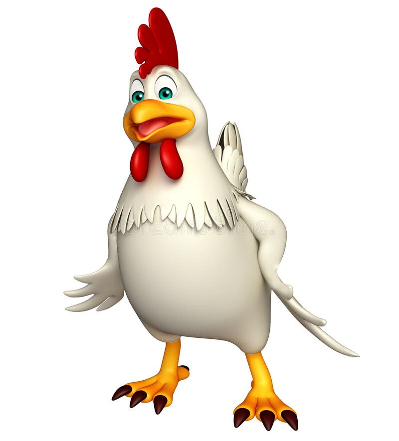 Funny Hen Cartoon Character Stock Illustration - Illustration of ...