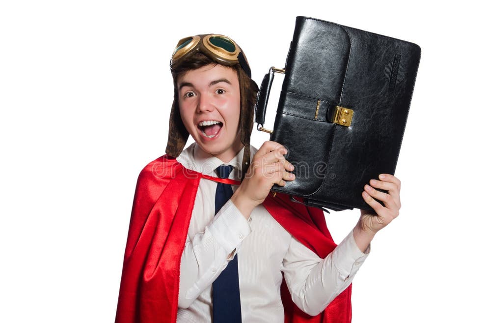 Funny Here with Briefcase Isolated Stock Image - Image of military ...