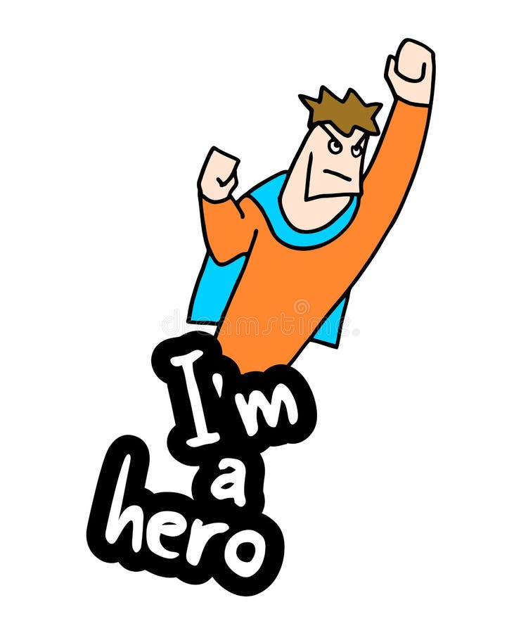 Funny hero stock vector. Illustration of muscle, isolated - 25806252