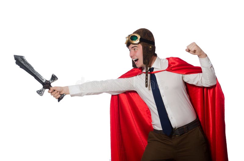 Funny hero stock image. Image of leather, goggles, brave - 41116965