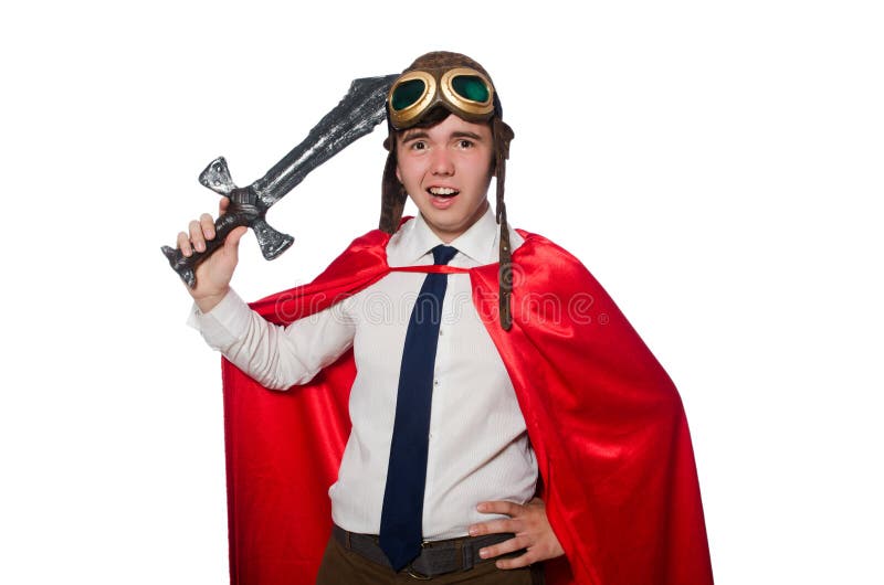 Funny hero isolated stock photo. Image of isolated, jacket - 41221404