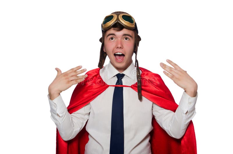 Funny hero isolated stock photo. Image of businessman - 41394754
