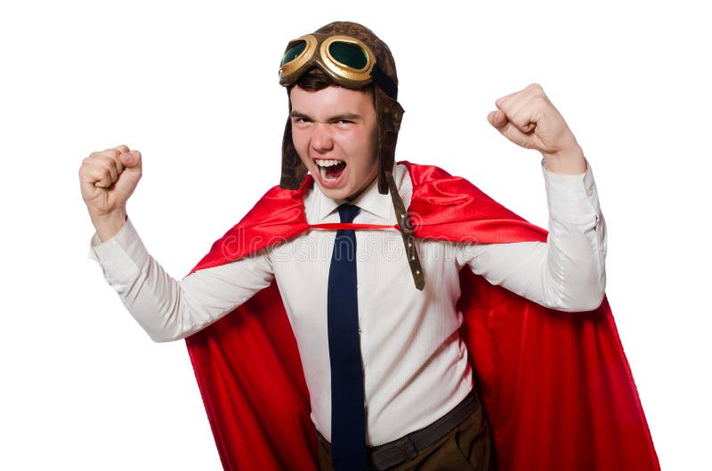 Funny hero isolated stock photo. Image of comic, boss - 41706334