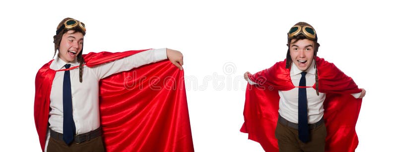 The Funny Hero Isolated on the White Stock Image - Image of smiling ...
