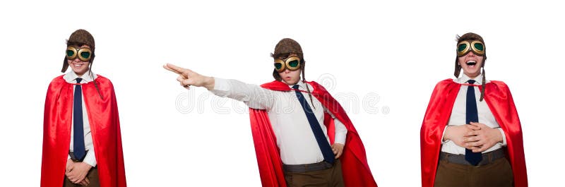 The Funny Hero Isolated on the White Stock Photo - Image of captain ...