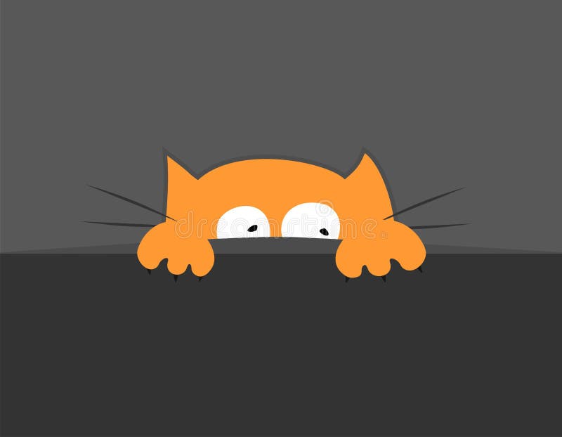 Cartoon Cat Hiding Stock Illustrations – 257 Cartoon Cat Hiding Stock ...