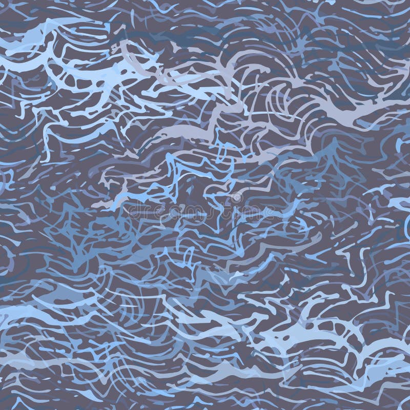 Funny Horizontal Background of Chaotic Wavy Lines. Multi Colored ...