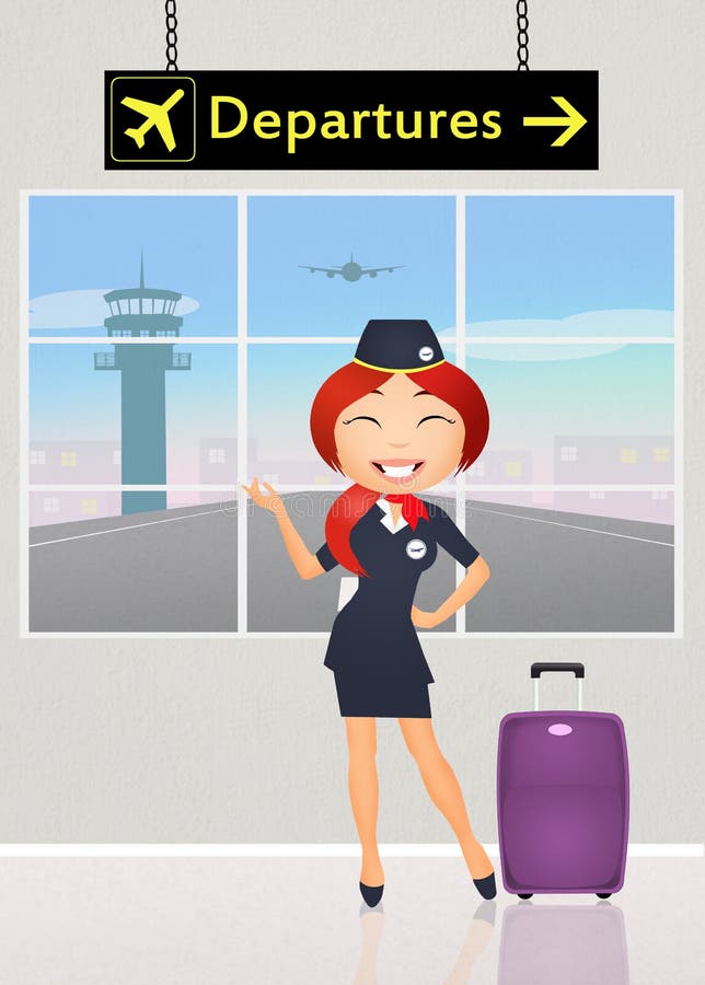 Funny hostess stock illustration. Illustration of agent - 56400366