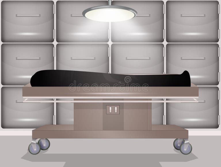 Illustration of Corpse in the Morgue Stock Illustration - Illustration ...