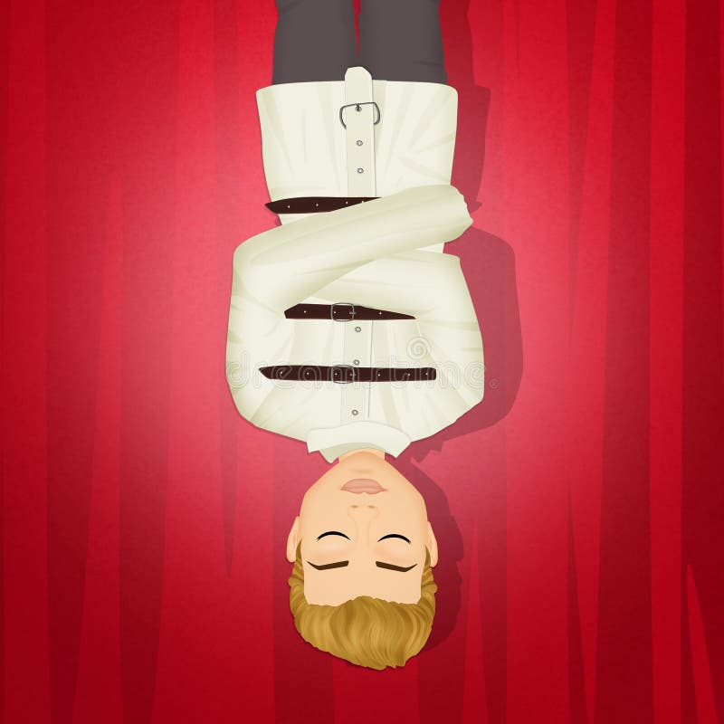 Illustration of Escapology Show Stock Illustration - Illustration of ...