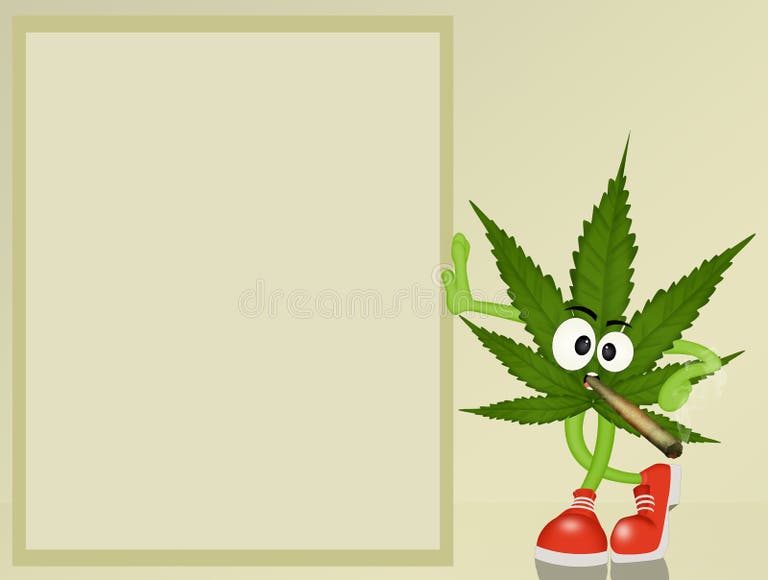 Illustration of Hemp leaf stock illustration. Illustration of curative ...