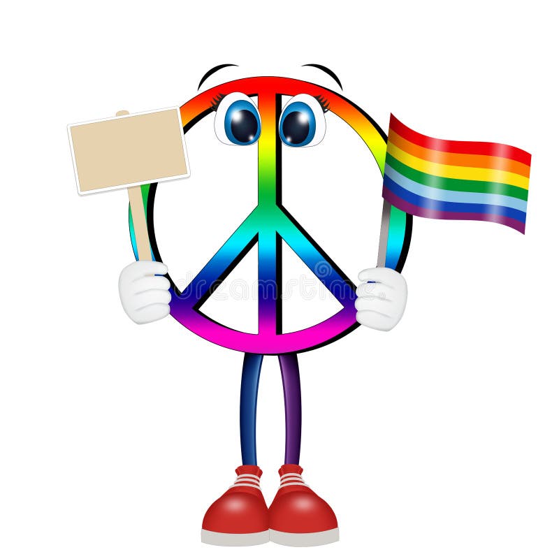 Illustration of Peace Symbol Stock Illustration - Illustration of funny ...