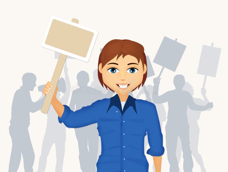 Illustration of Protest Demonstration Stock Illustration - Illustration ...