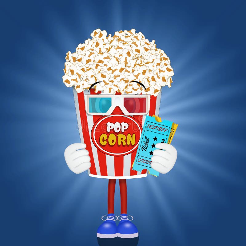 Illustration of Pop Corn in the Cinema Stock Illustration ...