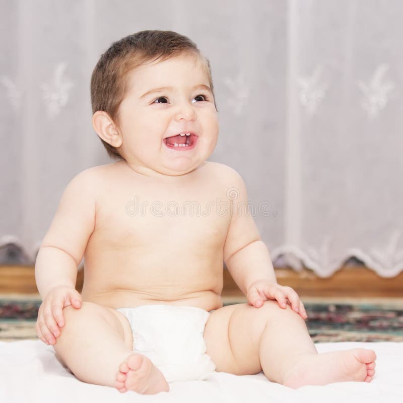 Funny infant stock image. Image of smile, baby, toothy - 15989139