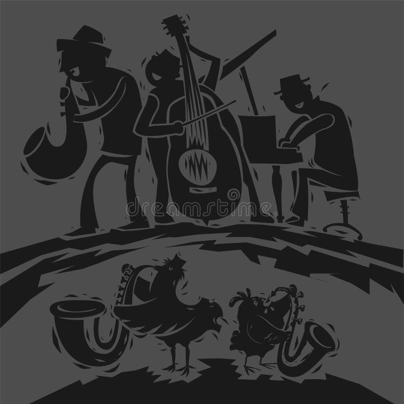 Funny Jazz Musicians stock vector. Illustration of jazz - 28528683