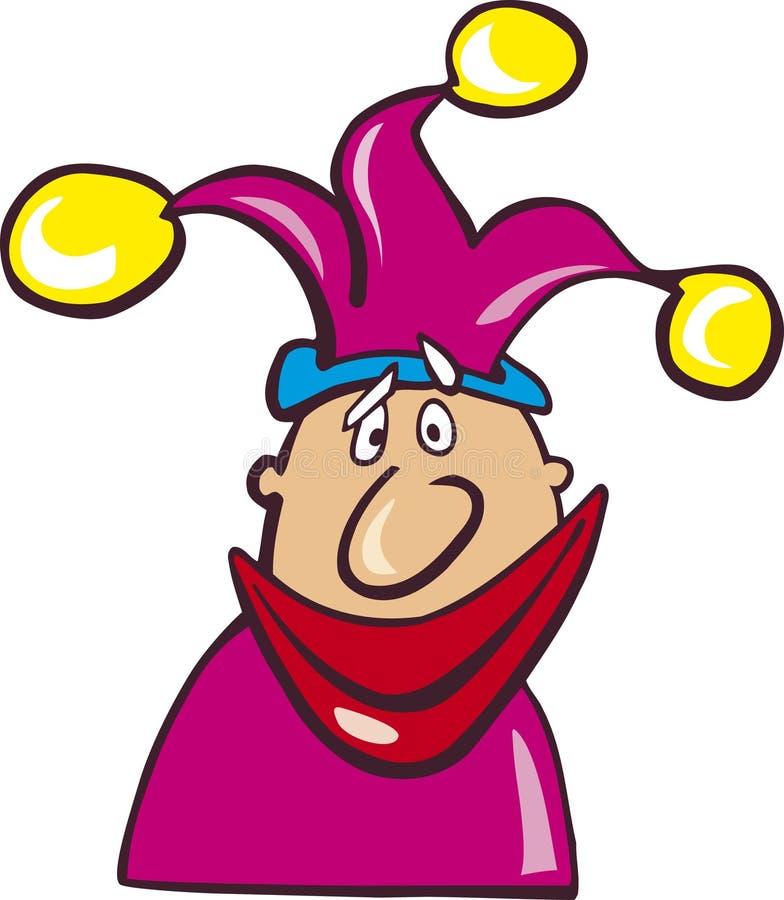Funny jester stock vector. Illustration of comic, jester - 7135274