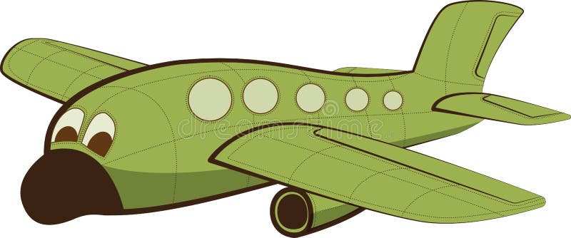 Cartoon Little Cute Air Plane With Smiling Face And Eyes In The Stock ...