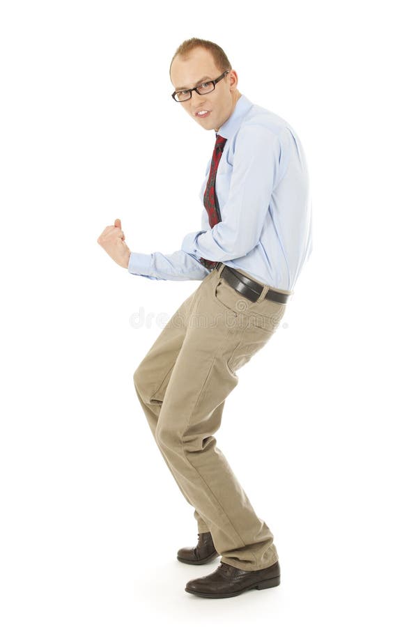 Funny joking businessman stock image. Image of making - 97742657