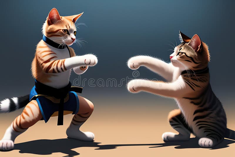 Funny Karate Cats Fighting at Amsterdam the Netherlands 21-6-2024 Stock ...