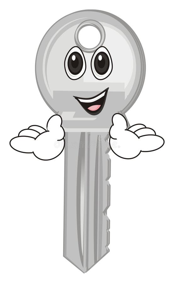 Happy key stand stock illustration. Illustration of stand - 114966618