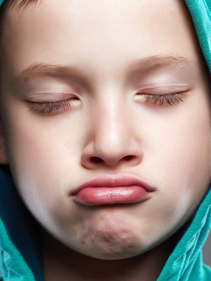 Funny Kid. Funny Grimace Emotion Child Stock Photo - Image of feelings ...