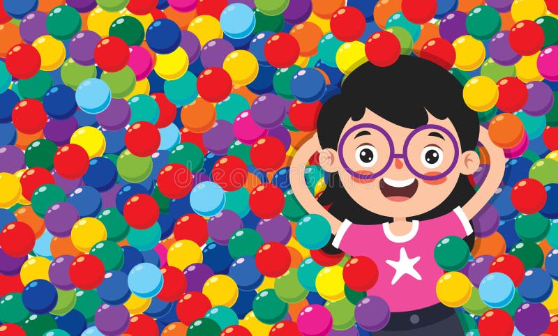 Funny Kid Playing with Colorful Balls Stock Vector - Illustration of ... Funny Kid Playing with Colorful Balls Stock Vector - Illustration of ...