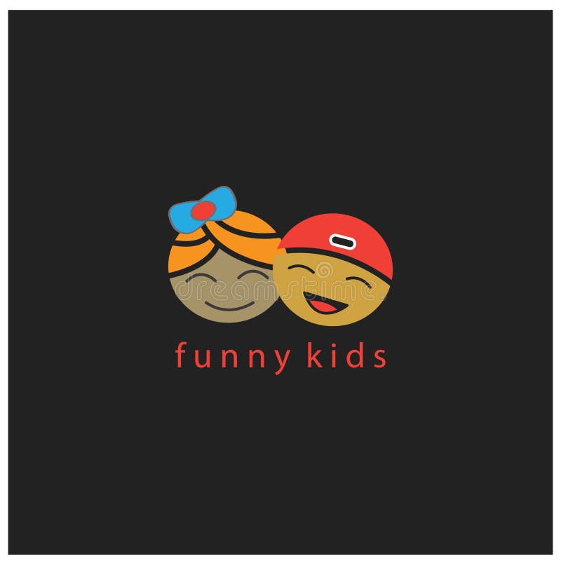 Funny Kids Logo Dream Vector Design Illustration Stock Vector ...