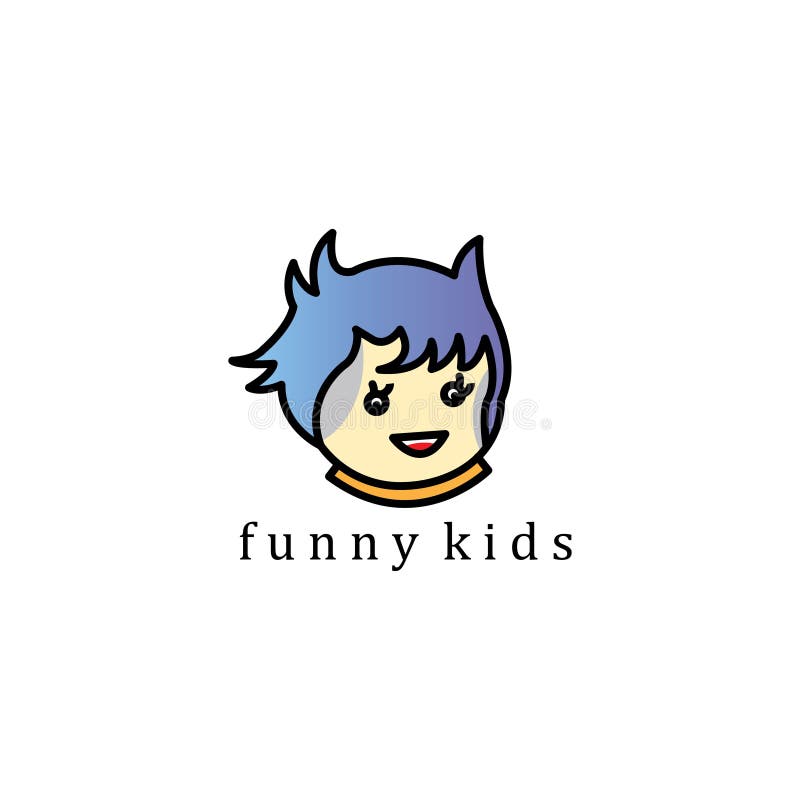 Funny Kids Logo Dream Vector Design Illustration Stock Vector ...