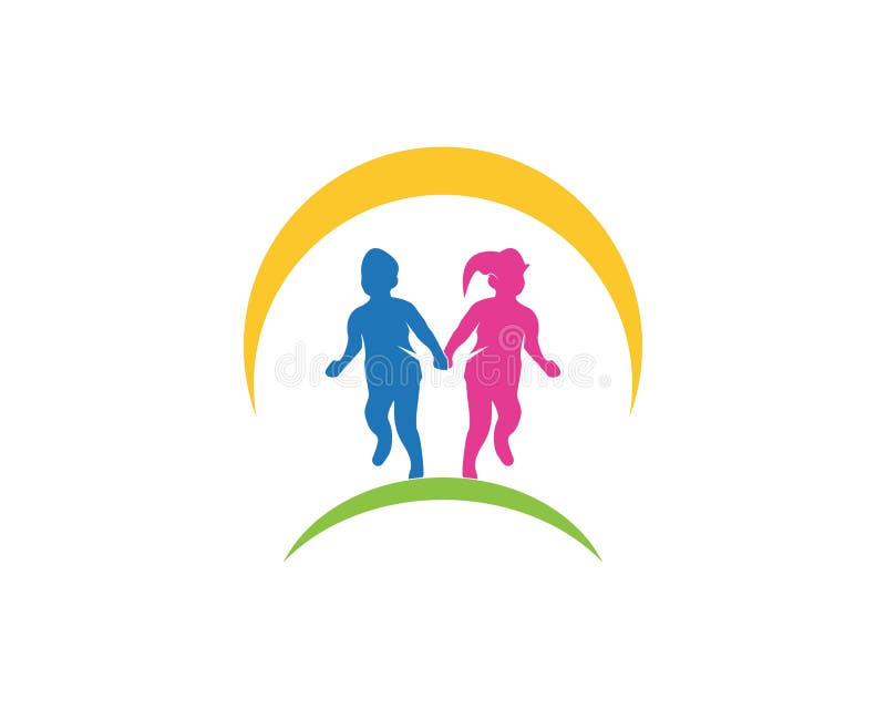 Funny kids logo template stock vector. Illustration of playful - 143881279