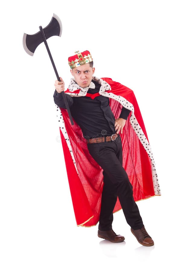 Funny king with axe stock photo. Image of male, formal - 35821758
